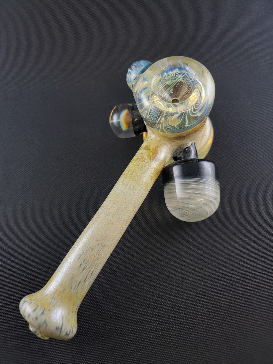 Djinn Glass Large Tan & Fumed Hammer Bowl Pipe – The HardKore HeadShop
