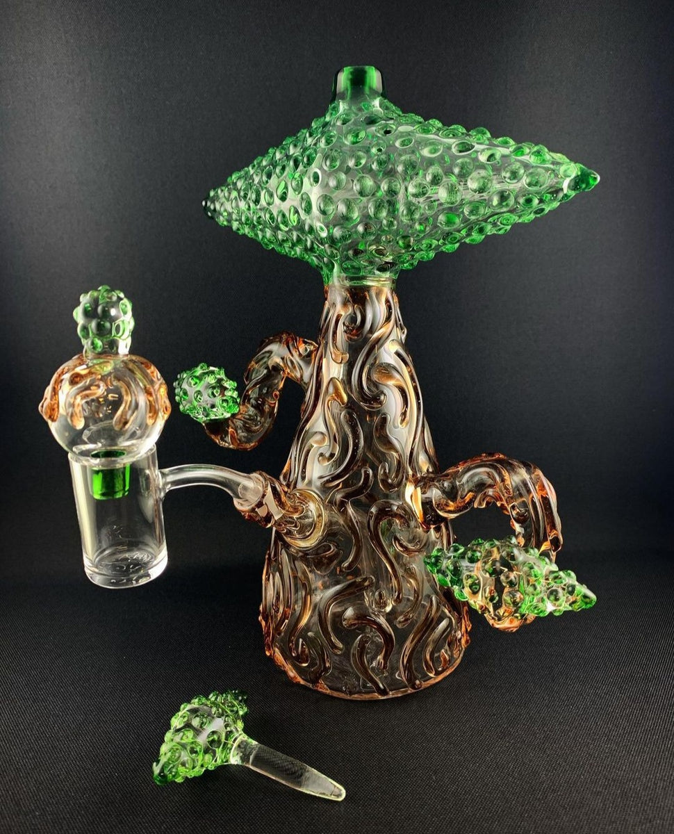 Lu Glass Small Green Bonsai Tree Rig – The HardKore HeadShop