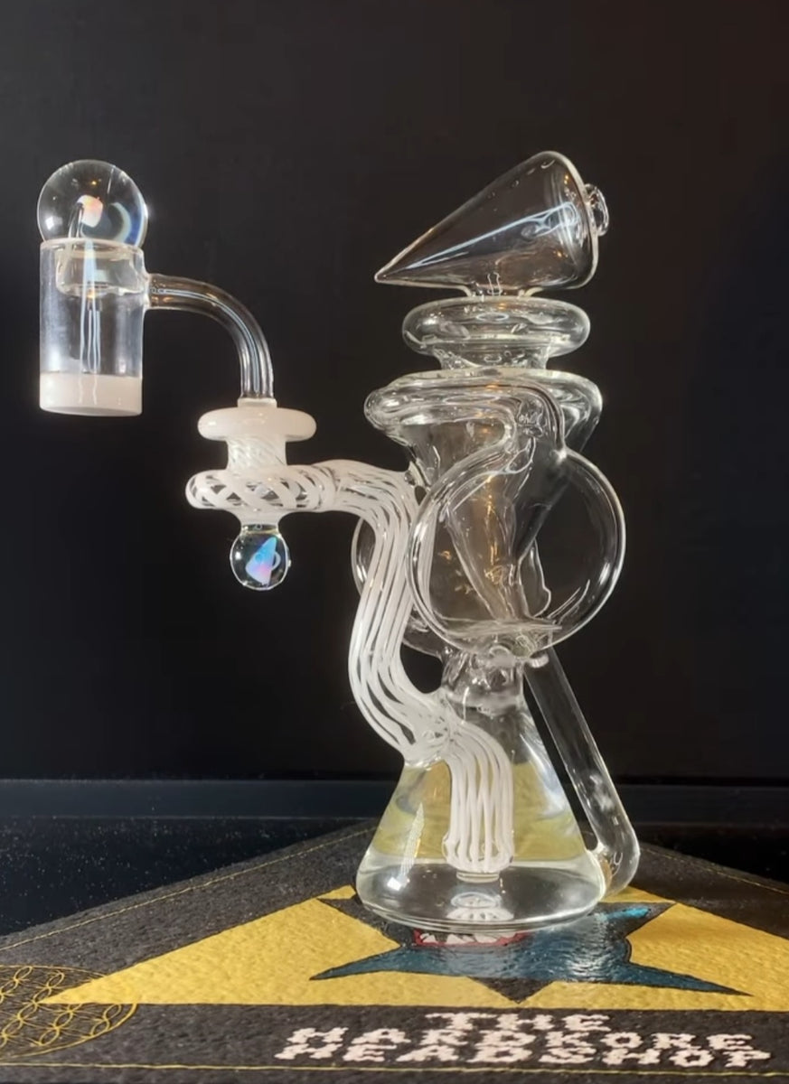 Parison Glass Clear Recycler Rig #9 – The HardKore HeadShop