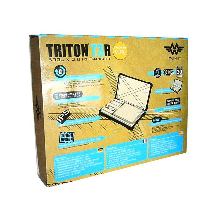 MY WEIGH TRITON T3 RECHARGEABLE DIGITAL SCALE 500g x 0.01g – The ...